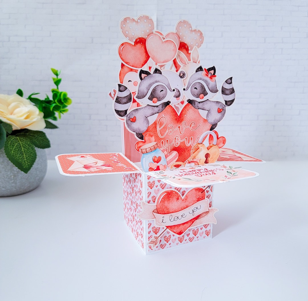 Cute Love Box Card, Valentines Day Anniversary Love Card - Etsy