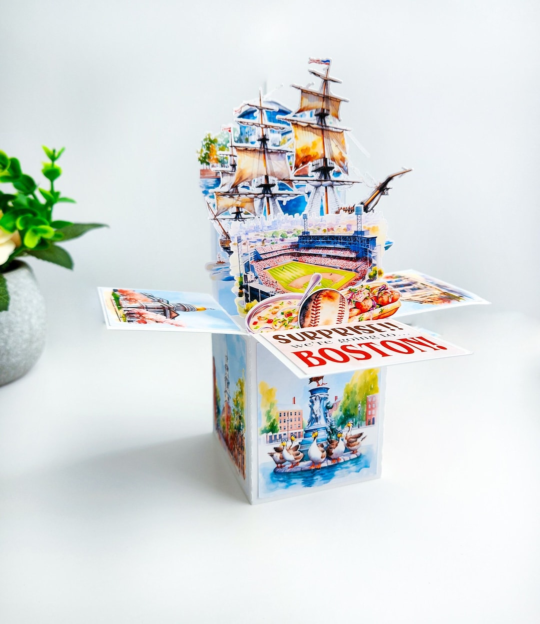 Vacation Boston Surprise Box Card, Surprise We're Going on Vacation ...