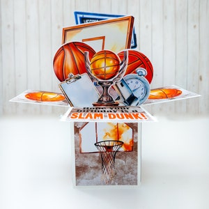 Basketball Themed Birthday Card, Box Card - Etsy
