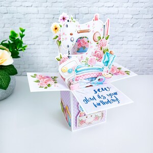 Sewing Box Card, Birthday Card, Sewing Lover Gift - Etsy