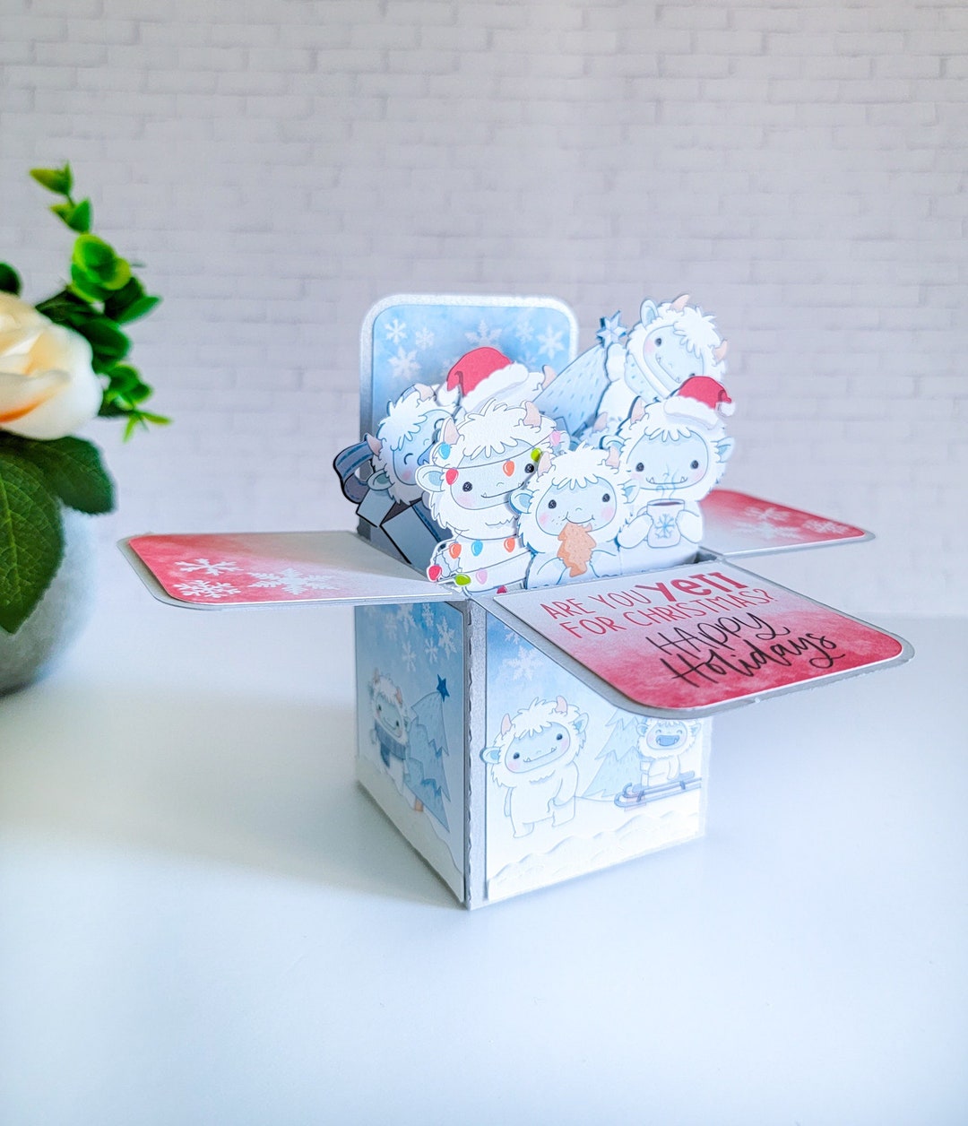 Yeti Themed Christmas Card, Yeti Box Card - Etsy