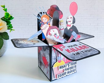 Horror Movie Pop-up Card - Etsy