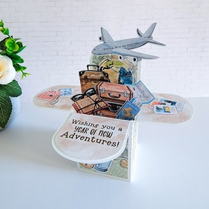 Travel Themed Box Card, Birthday Anniversary Surprise Card - Etsy