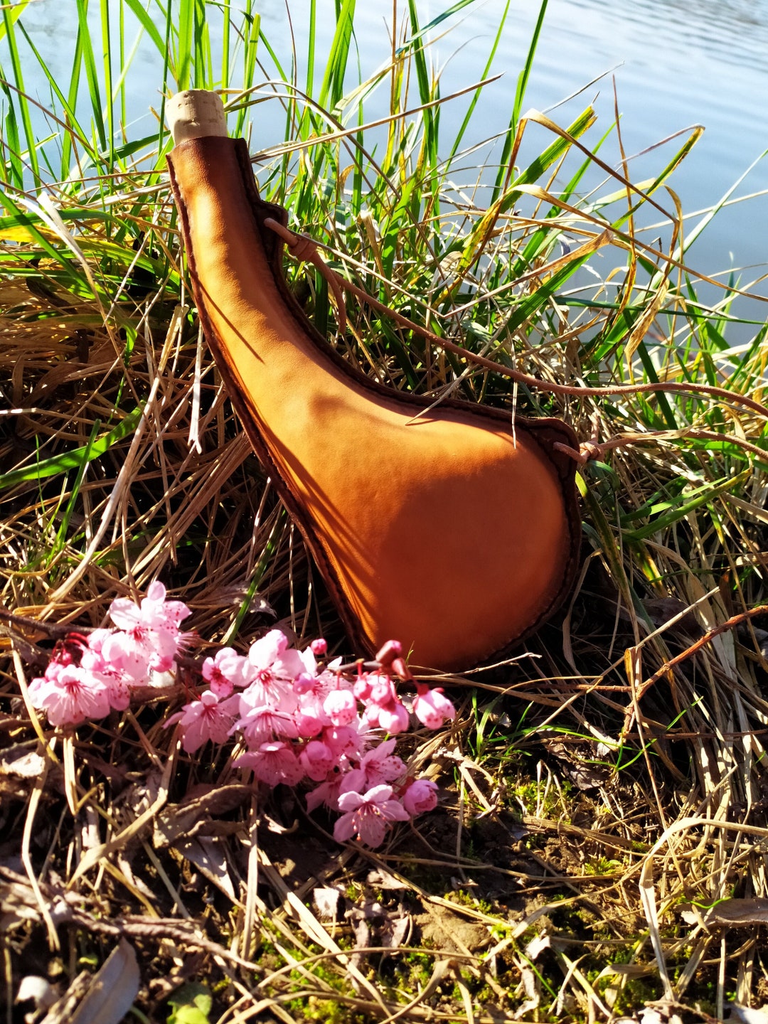 Medieval Long Leather Flask - Etsy