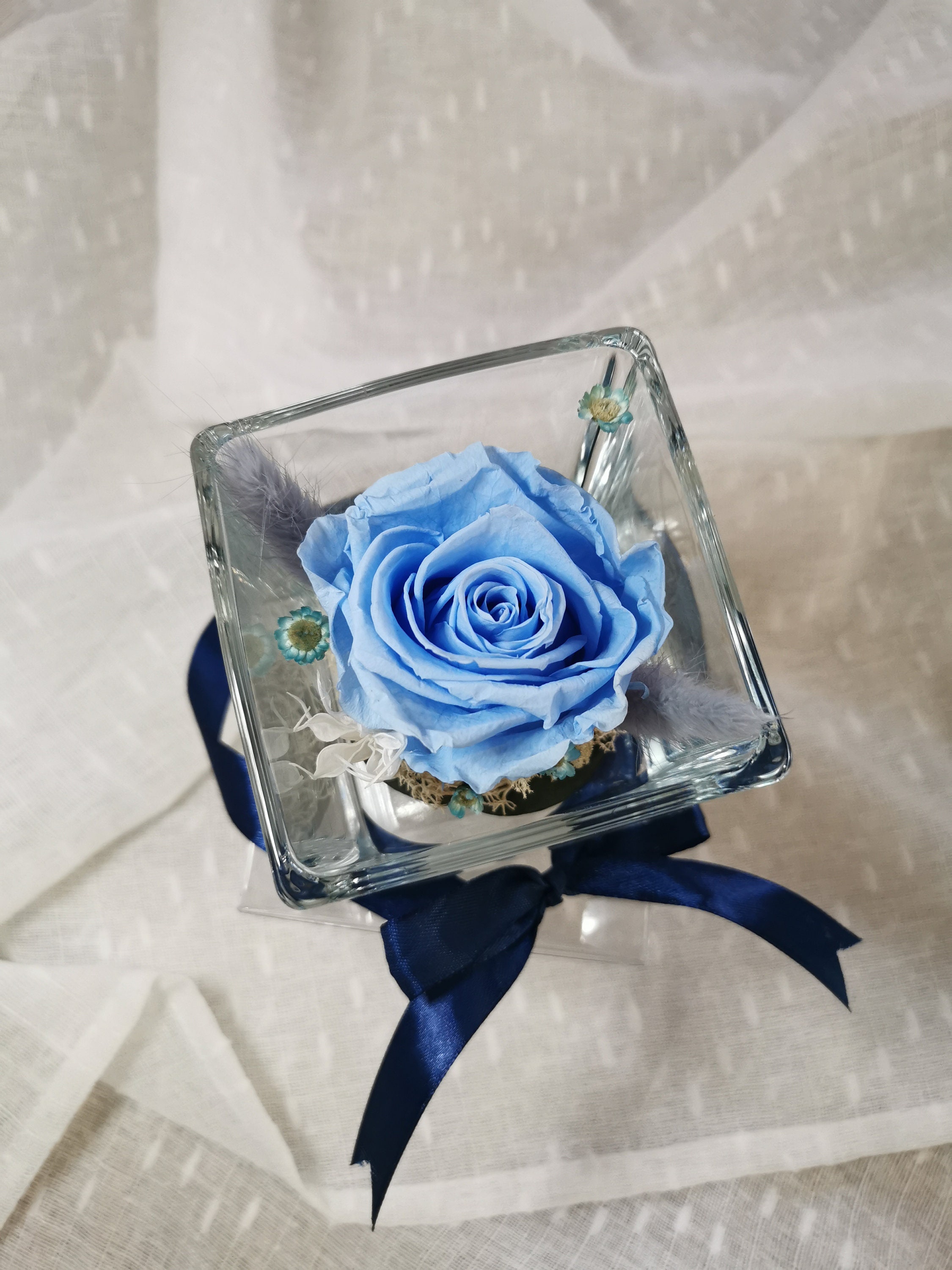 Blue Preserved Rose | Flower Decoration Dried Flower Eternal Roses ...