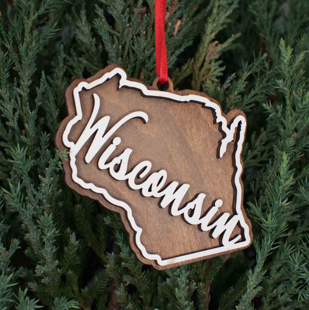 Wisconsin Christmas Ornament - Etsy