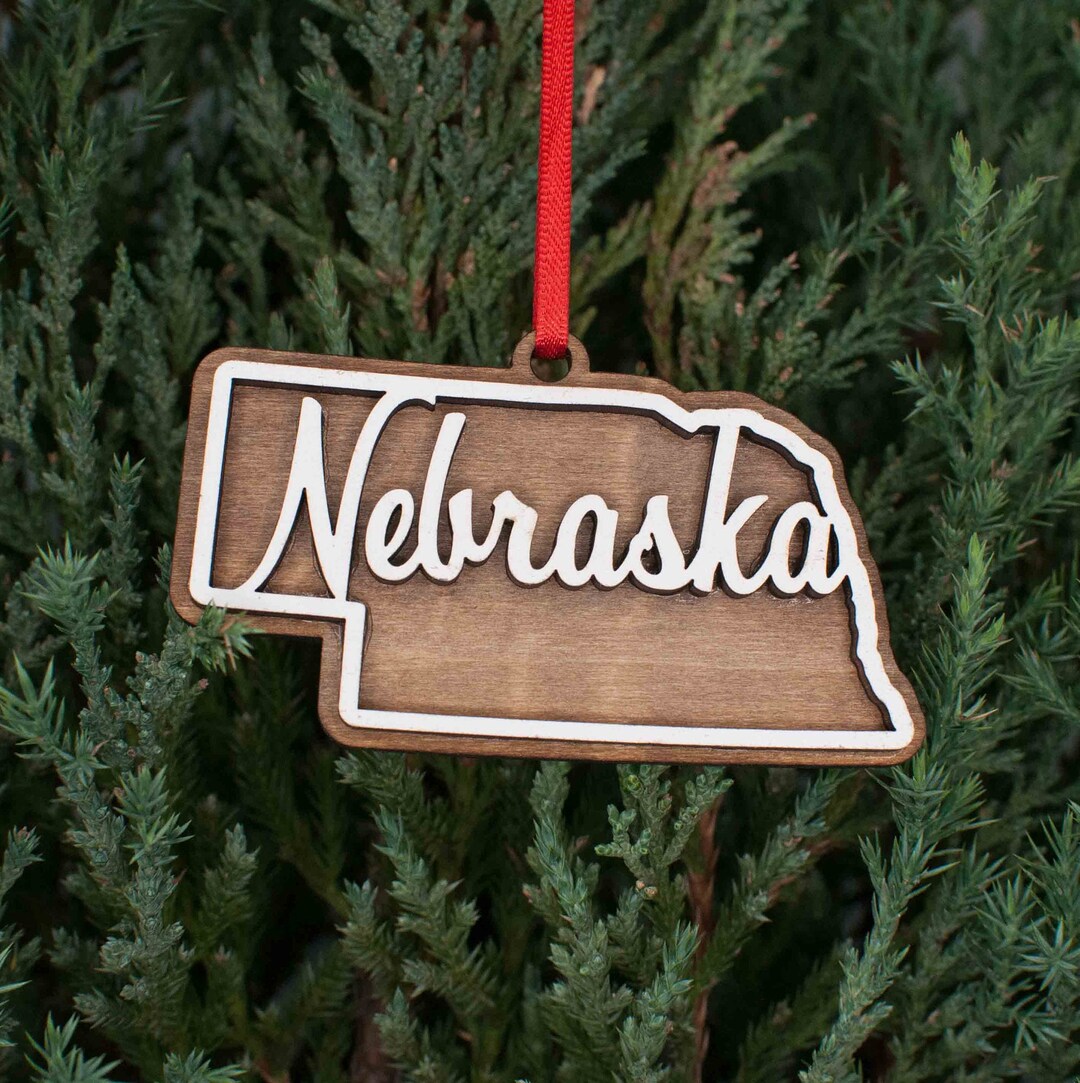 Nebraska Christmas Ornament - Etsy