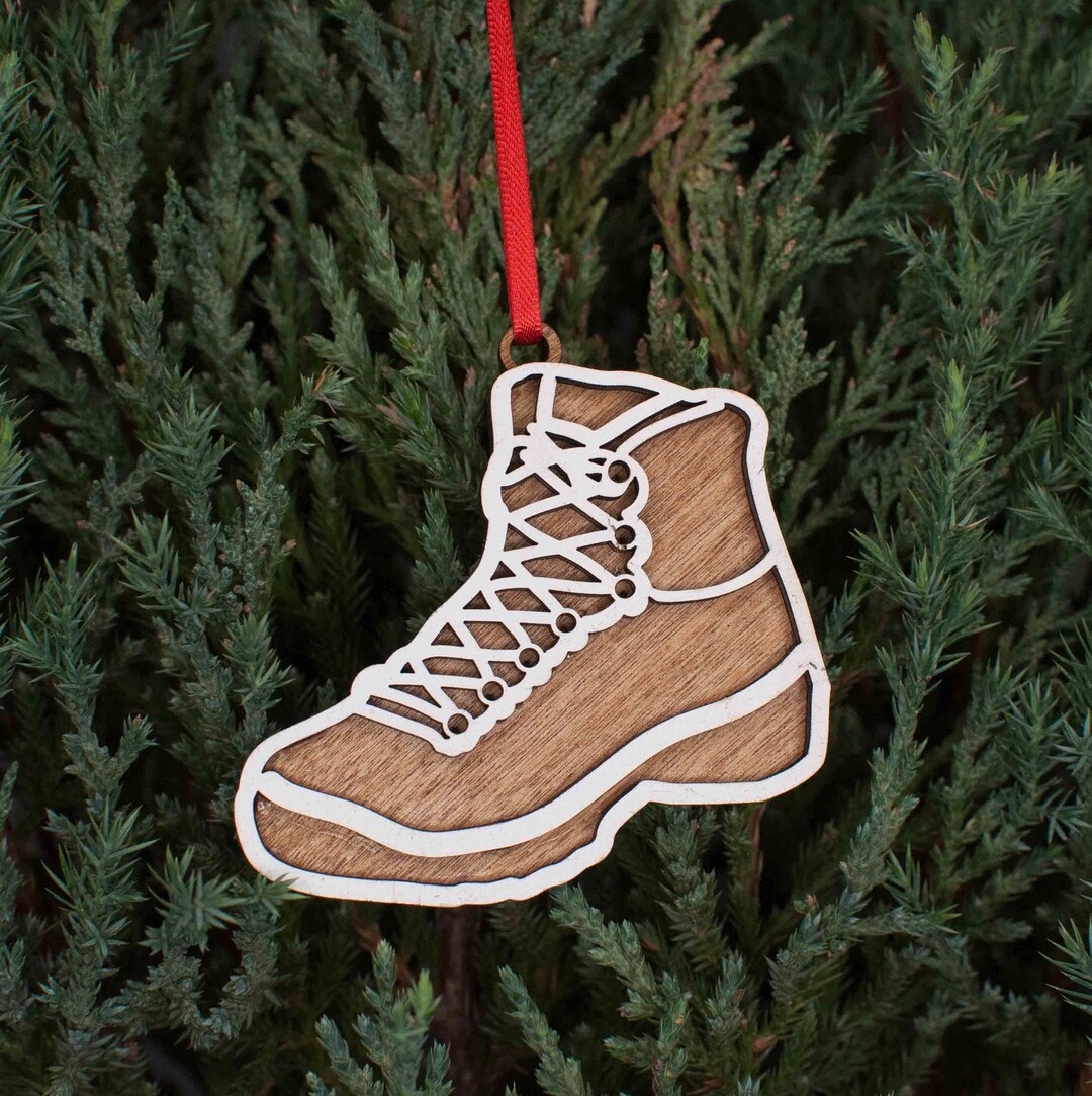 Hiking Boot Christmas Ornament - Etsy