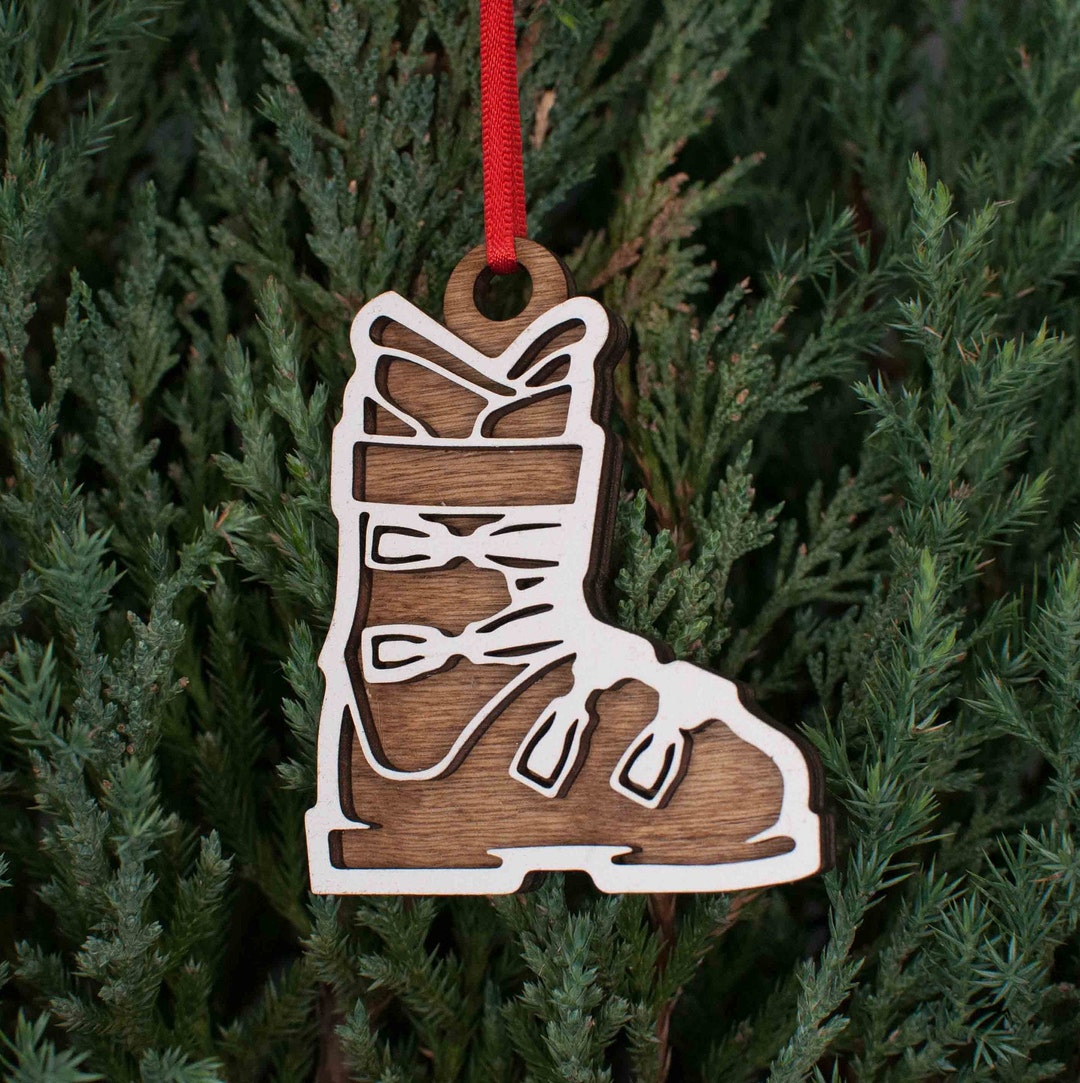 Ski Boot Christmas Ornament, Mountain Skiing Boot - Etsy
