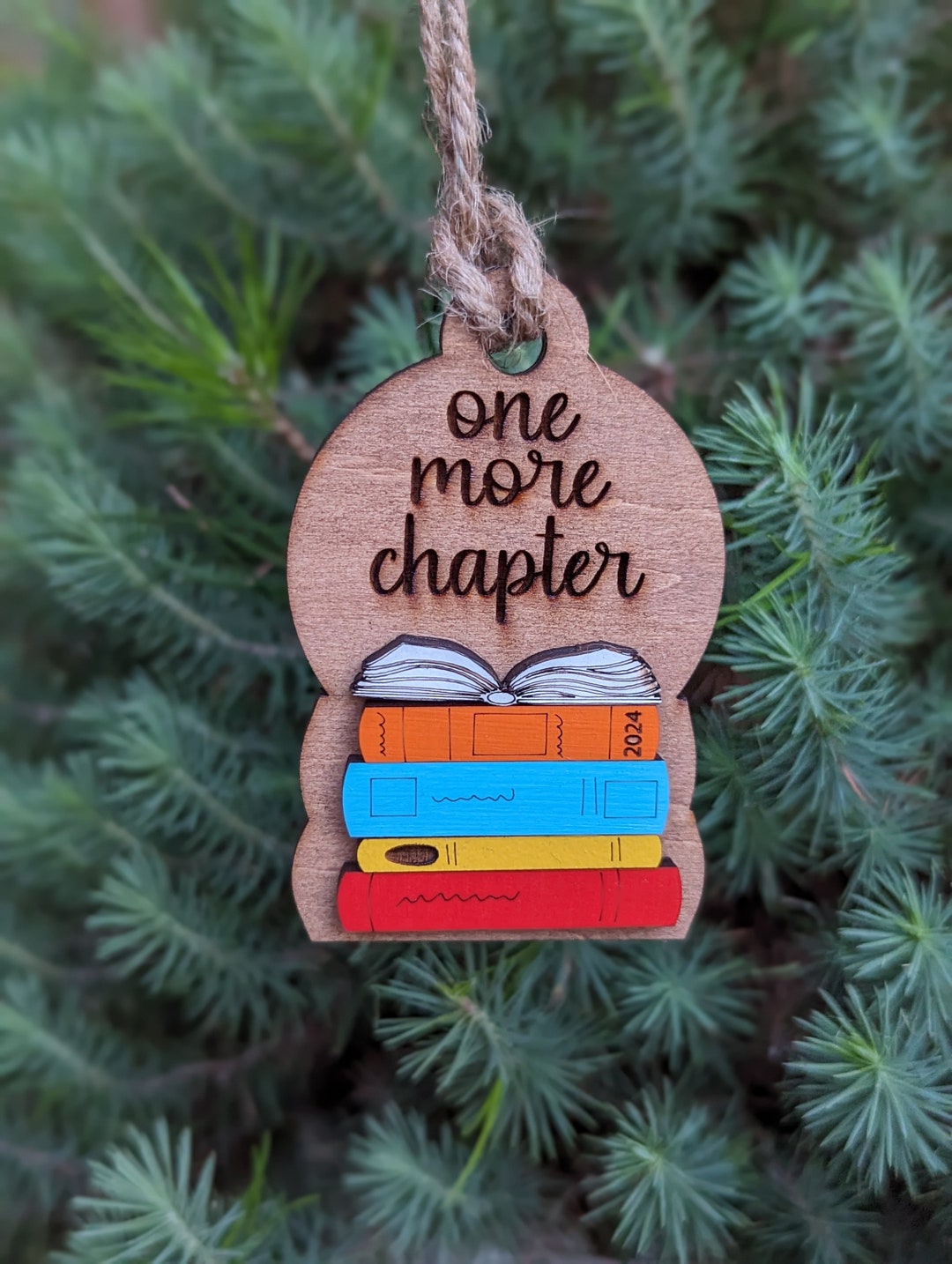 One More Chapter Books Christmas Ornament - Etsy