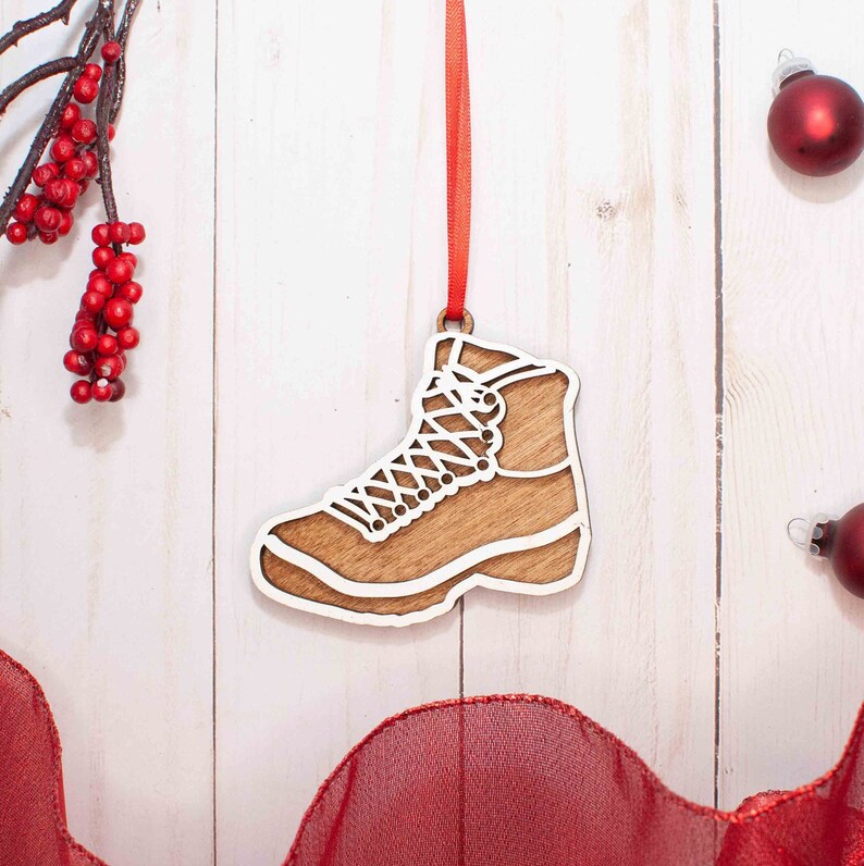 Hiking Boot Christmas Ornament - Etsy
