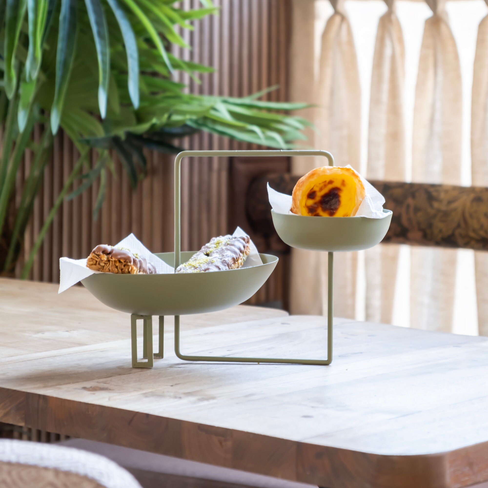 Stylish Tabletop Metal Organizer, Two-tier Metal Organizer for Kitchen ...