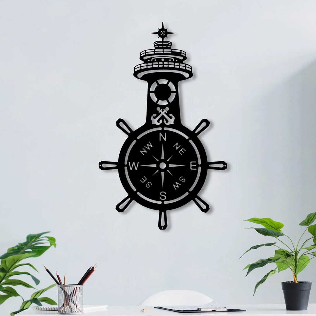 Lighthouse Metal Wall Decor, Metal Wall Art, Metal Wall Decor ...