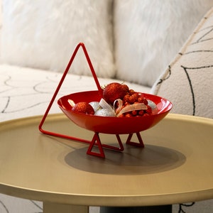 Colorful Metal Desktop Organizer With Asymmetric Pattern, Triangle Desk ...