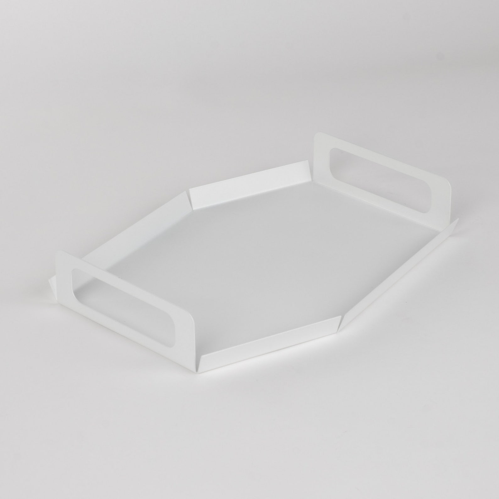 Sleek Contemporary Metal Serving Tray With Handles, Modern Serving Tray ...