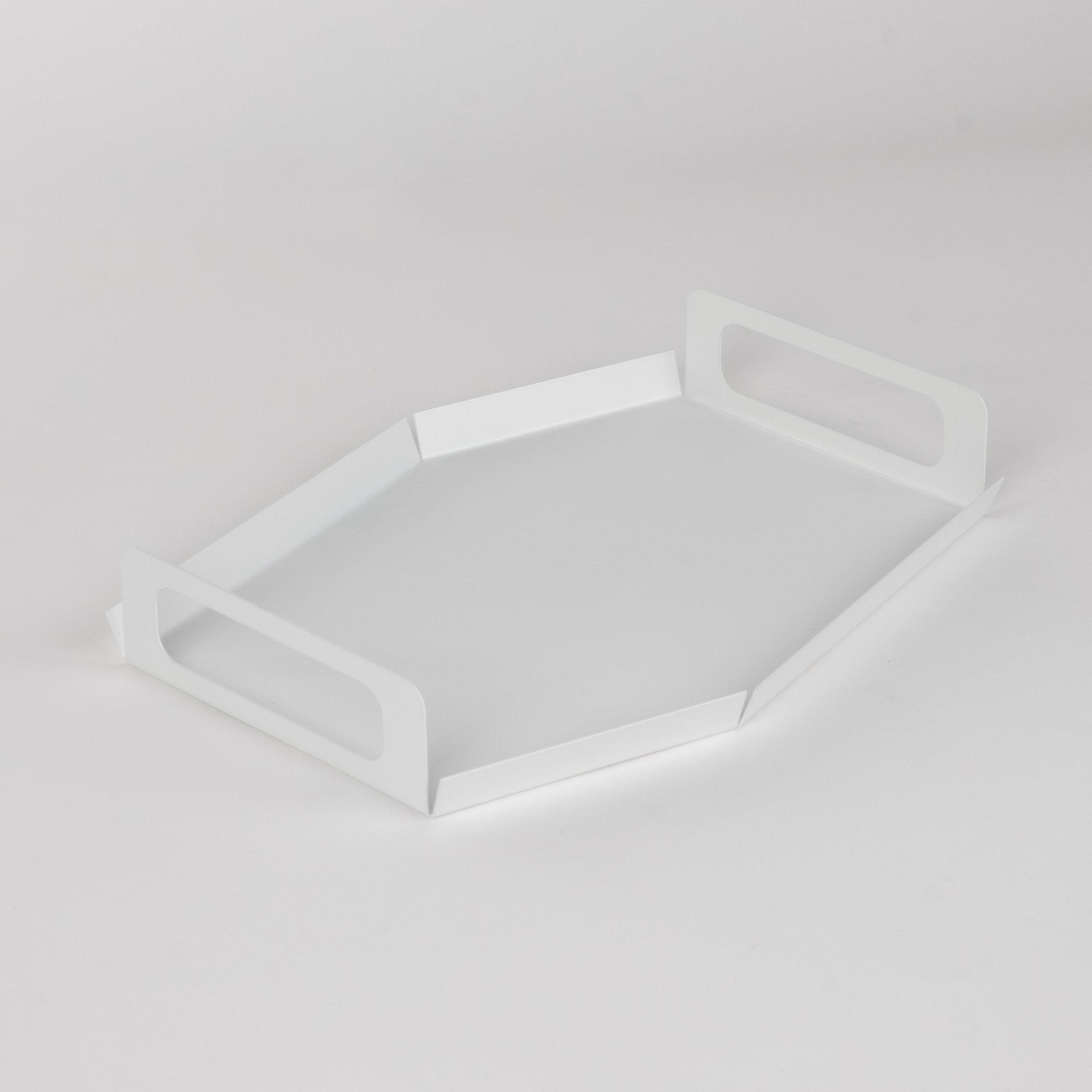 Sleek Contemporary Metal Serving Tray With Handles, Modern Serving Tray ...
