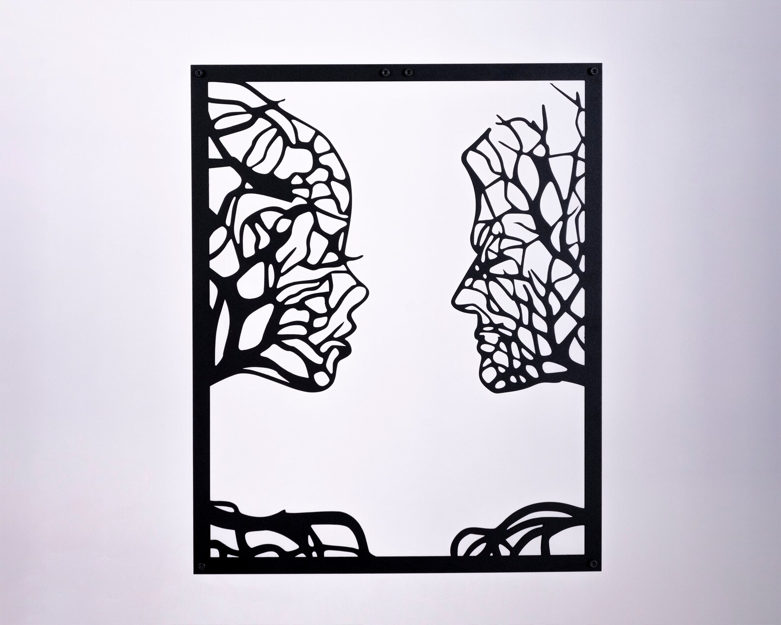 Two Faces Metal Wall Art Woman Metal Face Wall Art Home - Etsy