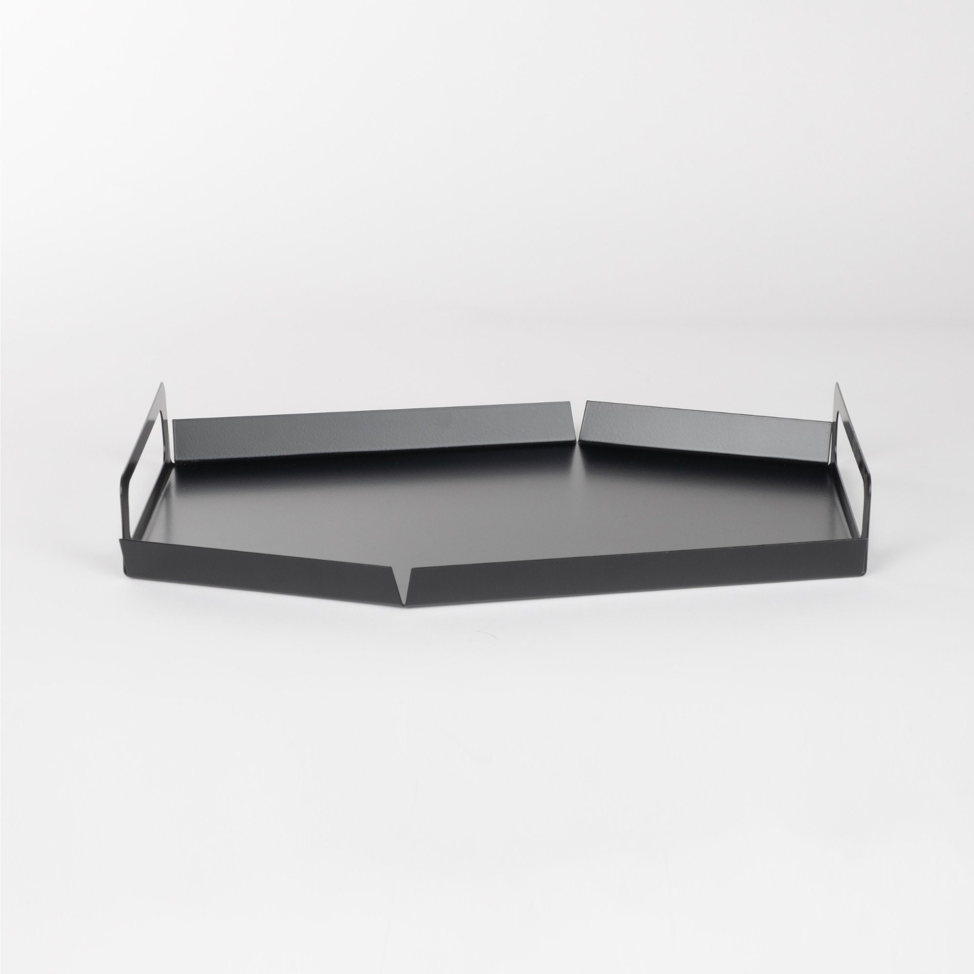 Sleek Contemporary Metal Serving Tray With Handles, Modern Serving Tray ...