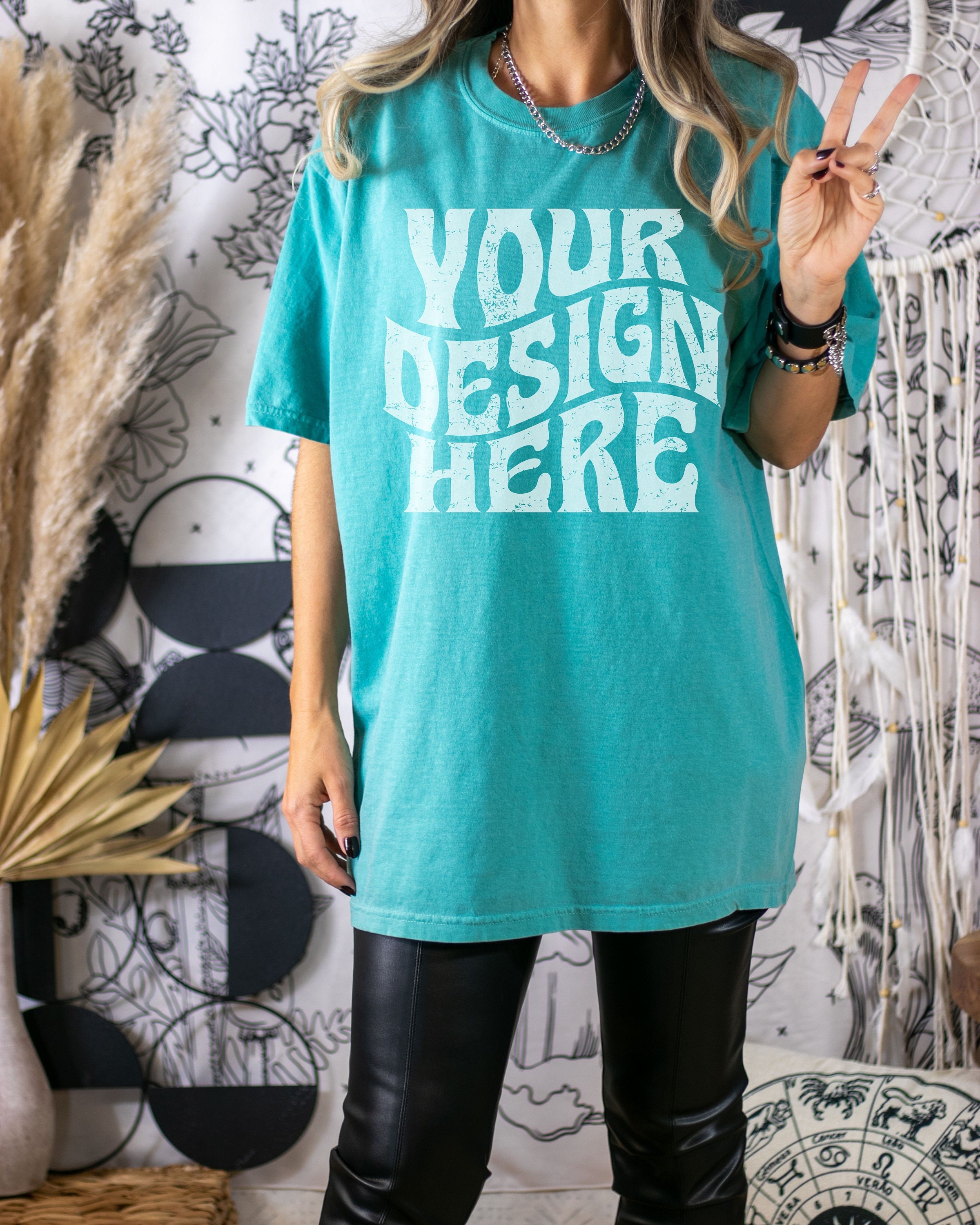 Seafoam Comfort Color Mockup Bundle Front and Back Shirt Mock - Etsy