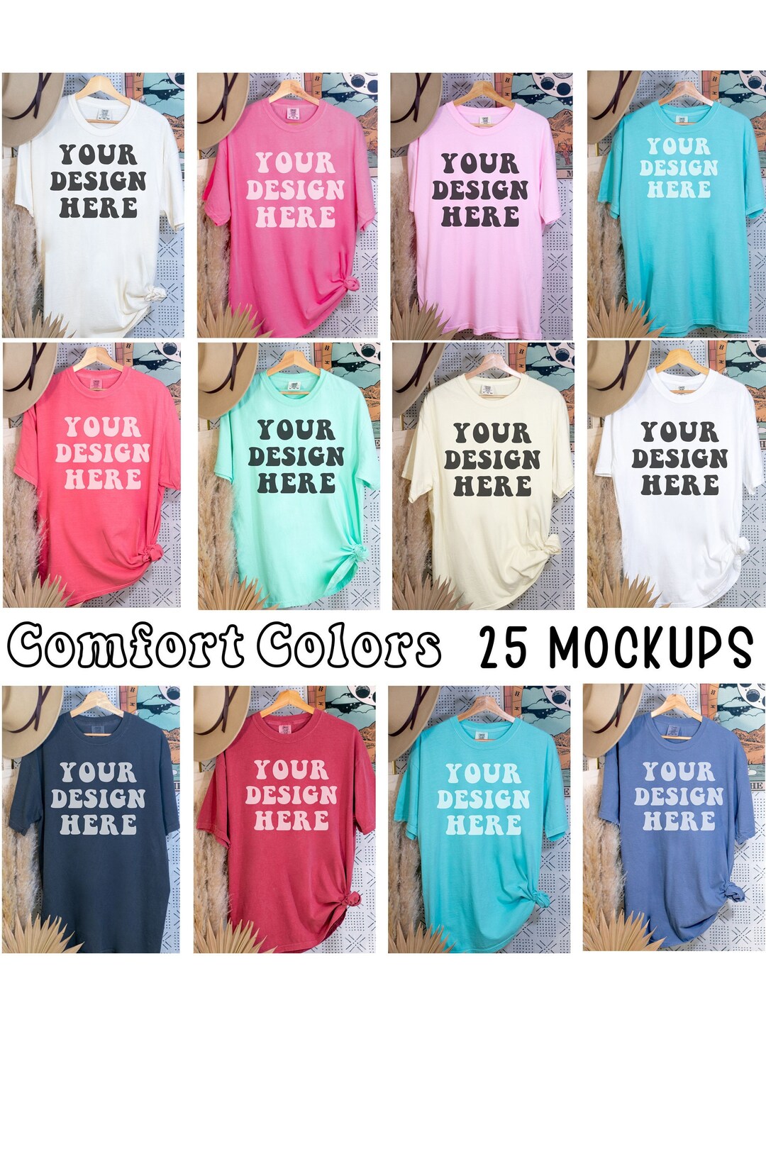Comfort Colors Mockup Bundle, Trendy Comfort Colors, Pepper Mock up CC ...