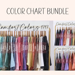 Comfort Colors Color Chart Bundle | CC 1717 Color Chart | C1717 Color ...