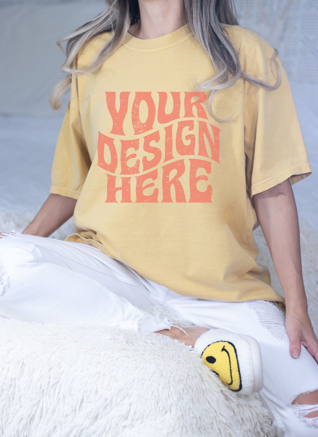 Mustard Comfort Colors Mockup Preppy Aesthetic Fall Mockup Trendy Mock ...