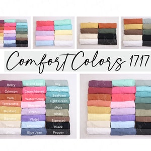 Color Chart Bundle C1717 Comfort Colors Chart CC 1717 Color Chart ...
