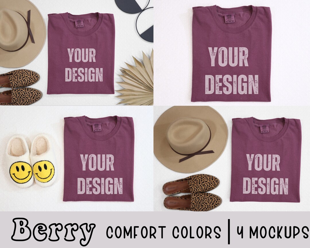 Boho Mockup Bundle, C1717 Berry Mockup Bundle Flat Lay Folded Mockup ...