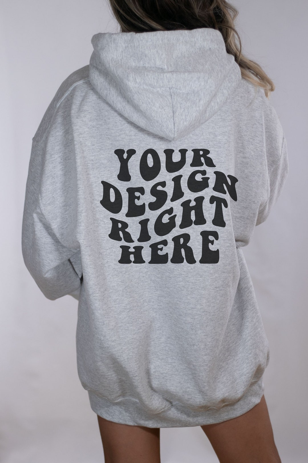 Back of Hoodie Mockup, Ash Hoodie Mockup Gildan 18500 Mockup Ash Mock ...