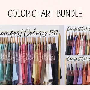 Comfort Colors Color Chart Bundle | CC 1717 Color Chart | C1717 Color ...