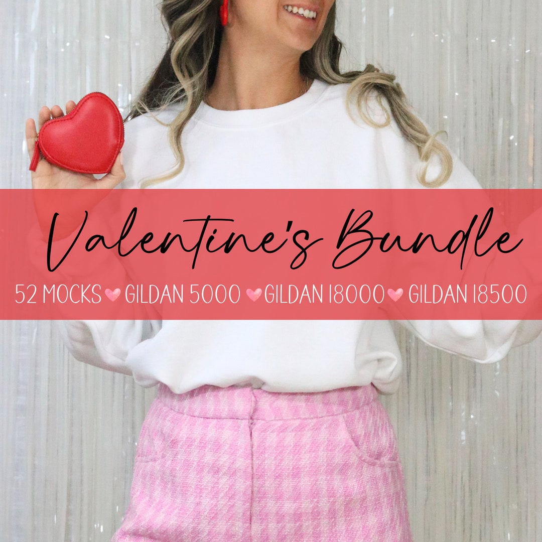 Valentines Mockup Bundle | 52 JPG | Valentine's Day Mockups | Gildan ...