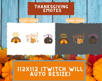 Thanksgiving Emotes - Etsy