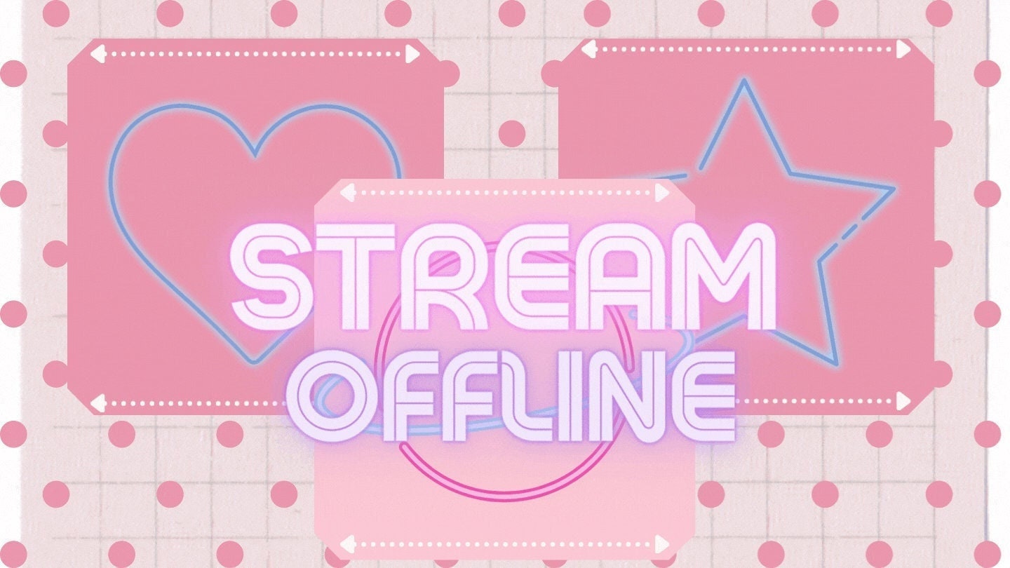 Pink Stream Offline Profile Video Player Banner - Etsy