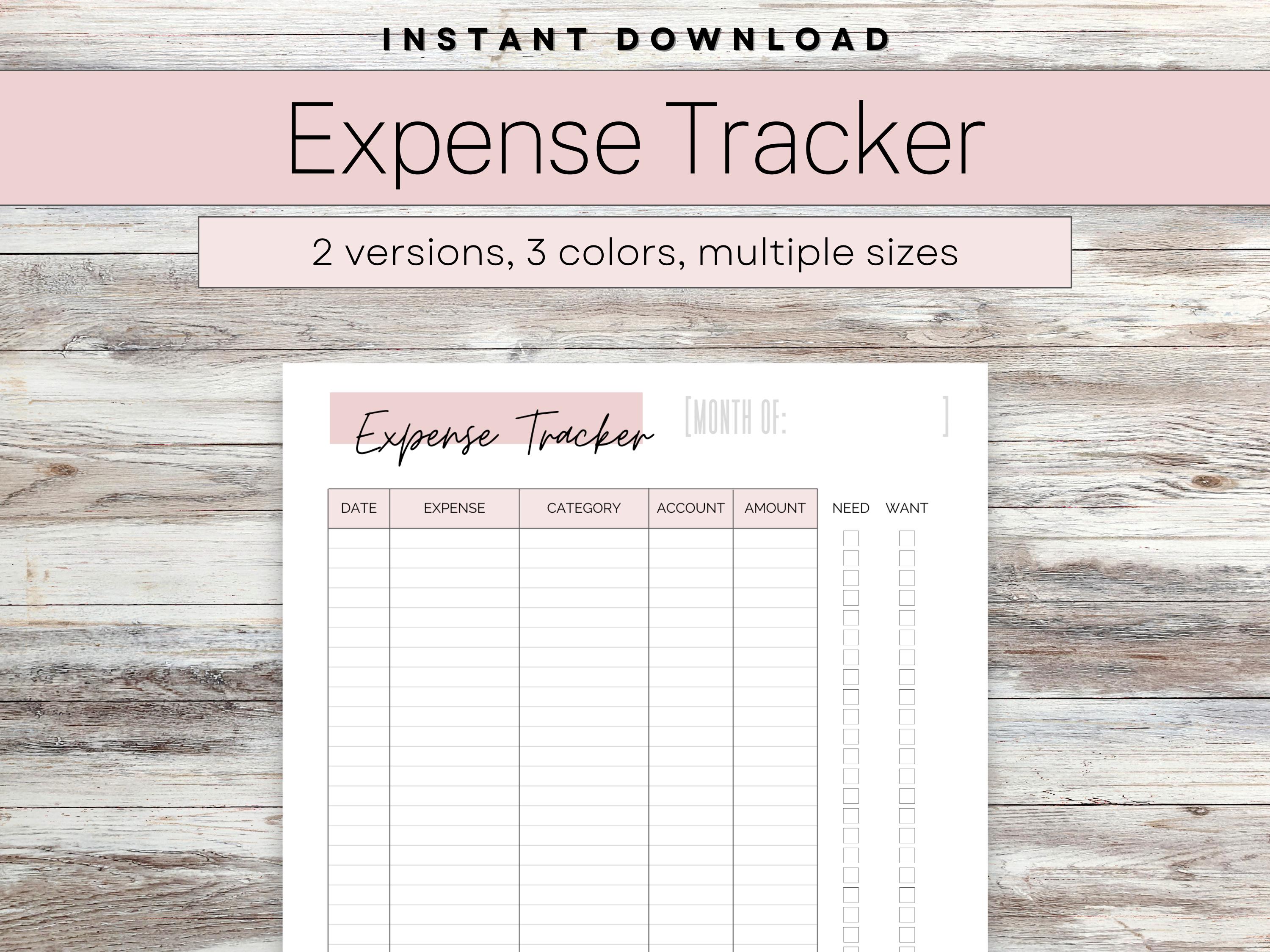 Expense Tracker, Personal Finance, Printable Spending Tracker, Finance ...