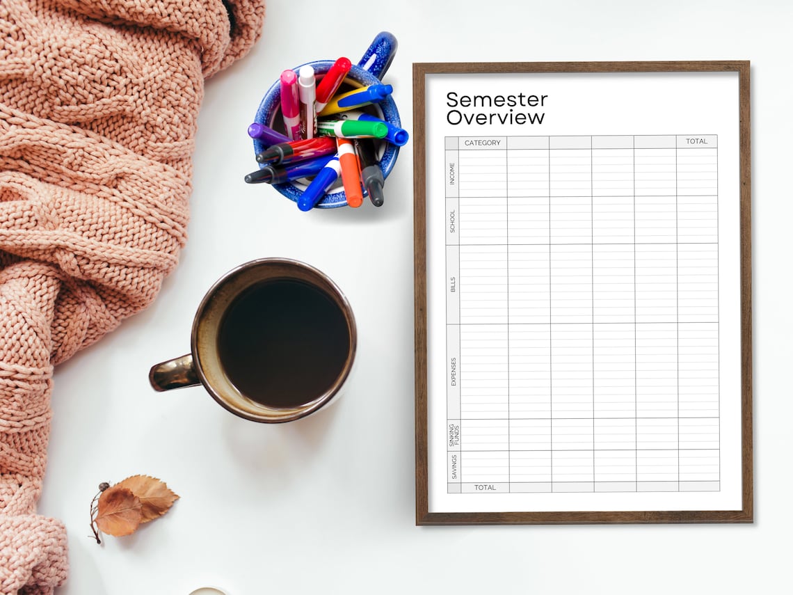 Budget for College Students, College Budget Tracker, Student Expense ...