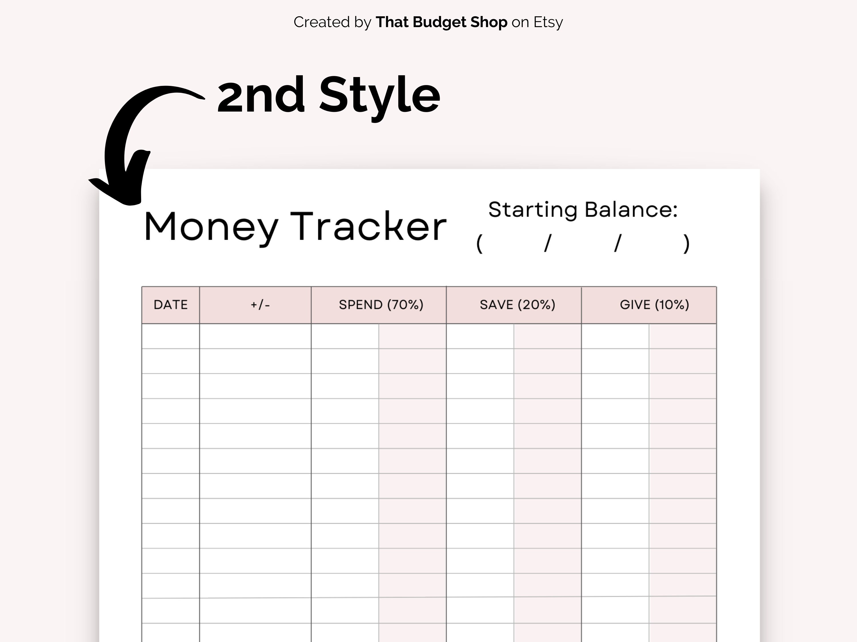 70 20 10 Budget PDF, Kids Money Tracker, Spending Log, Savings Goal ...
