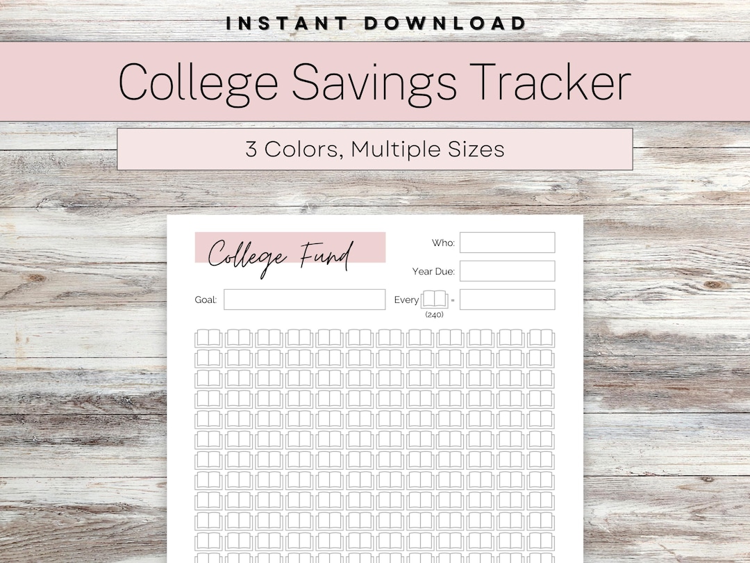 College Savings Tracker, University Savings Tracker, Saving for Later ...