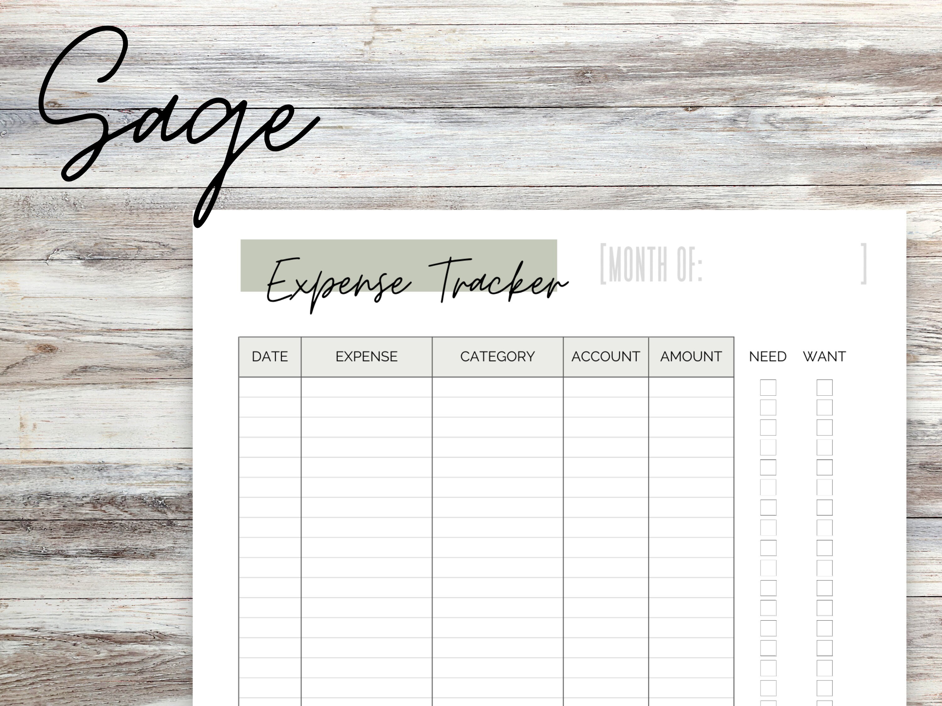 Expense Tracker, Personal Finance, Printable Spending Tracker, Finance ...