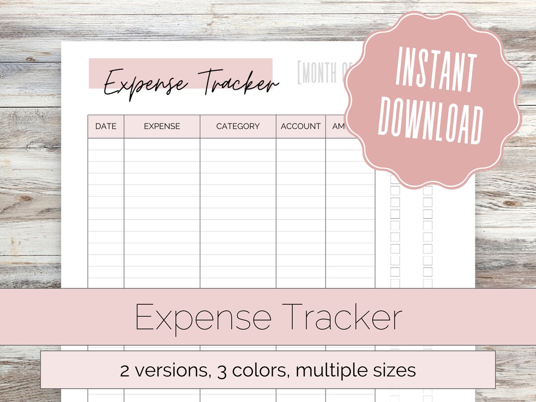 Expense Tracker, Personal Finance, Printable Spending Tracker, Finance ...