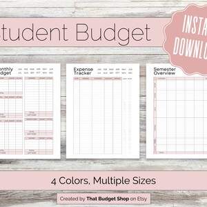 Budget for College Students, College Budget Tracker, Budget Planning ...