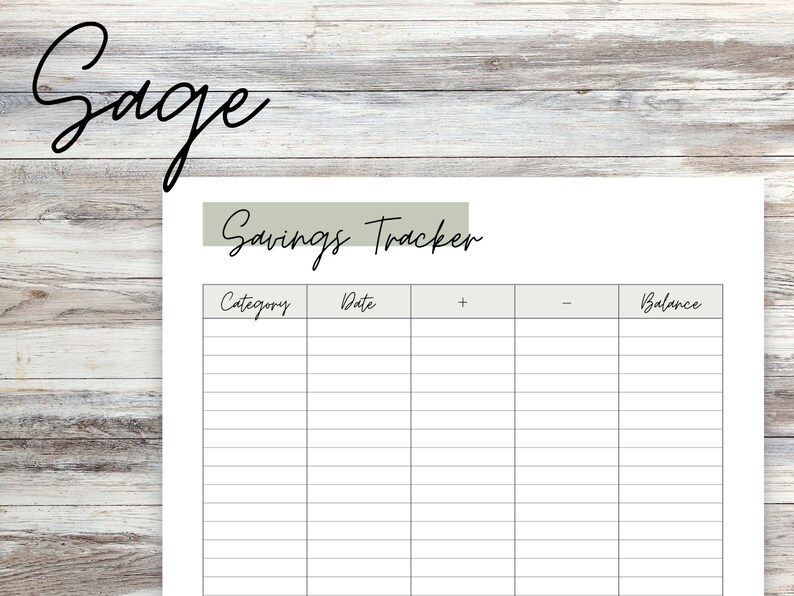Printable Savings Tracker, Savings Goal, Savings Goal Planner, Money ...