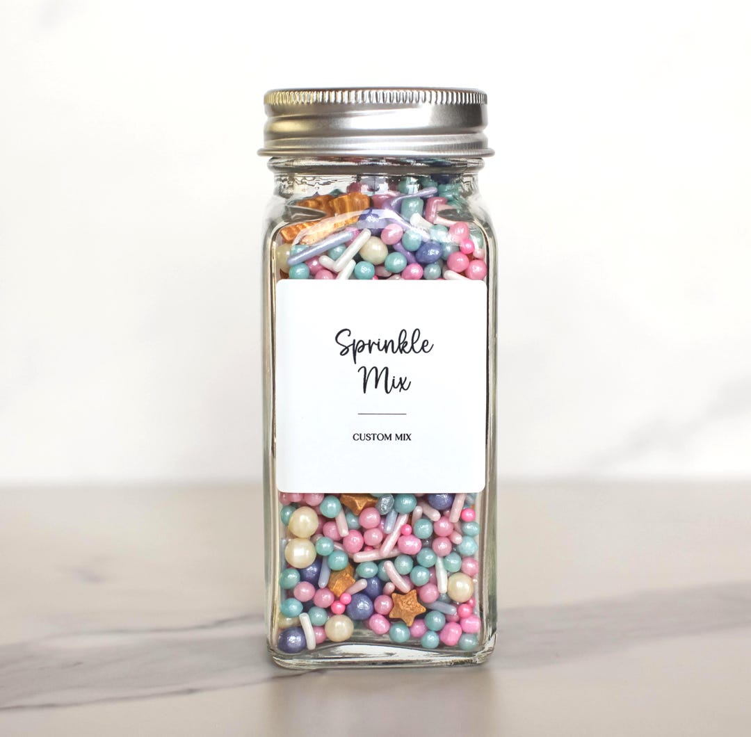 Script Sprinkle Labels - Oil and Water Resistant - by Hazel Lane Design ...