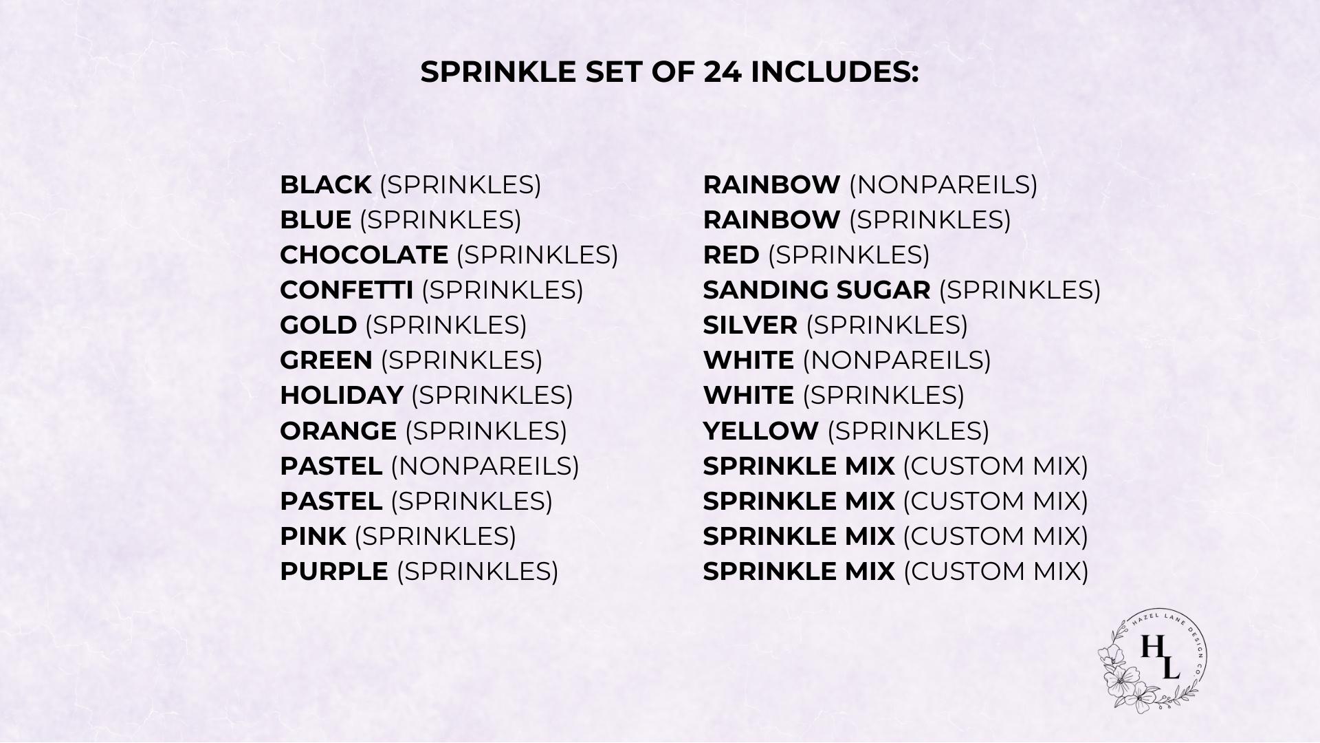 Modern Sprinkle Labels Oil and Water Resistant by Hazel Lane Design Co ...