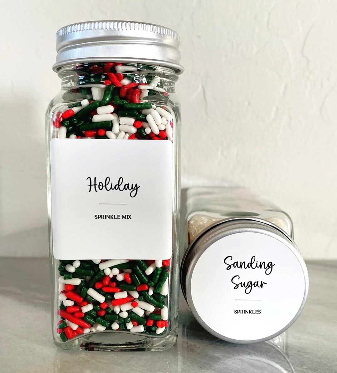 Script Sprinkle Labels - Oil and Water Resistant - by Hazel Lane Design ...