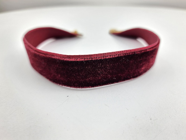 Burgundy Velvet Choker Necklace: Gothic Bohemian Style - Etsy