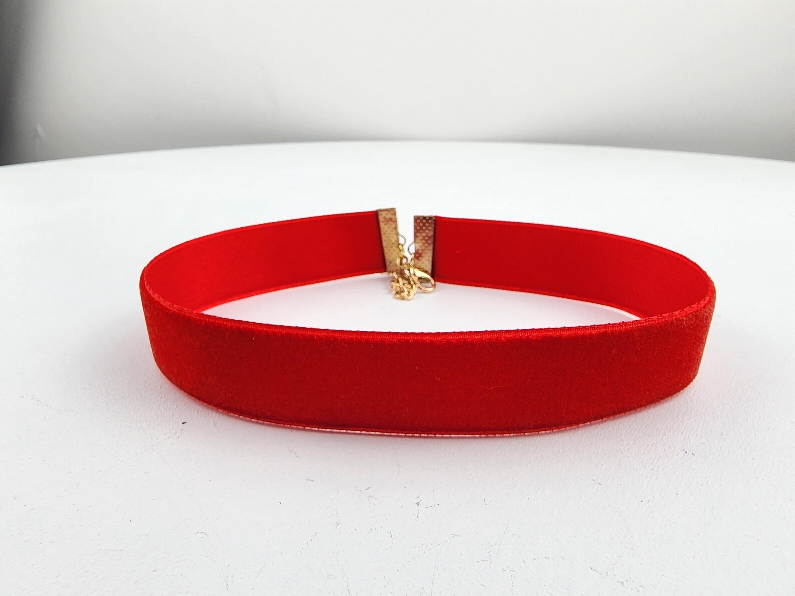 Red Velvet Choker Necklace, Red Choker Necklace, Gothic Choker, Thick ...