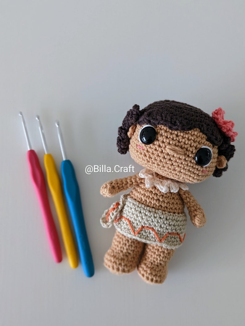Baby Moana Crochet Doll Amigurumi Pattern PDF Pattern - Etsy