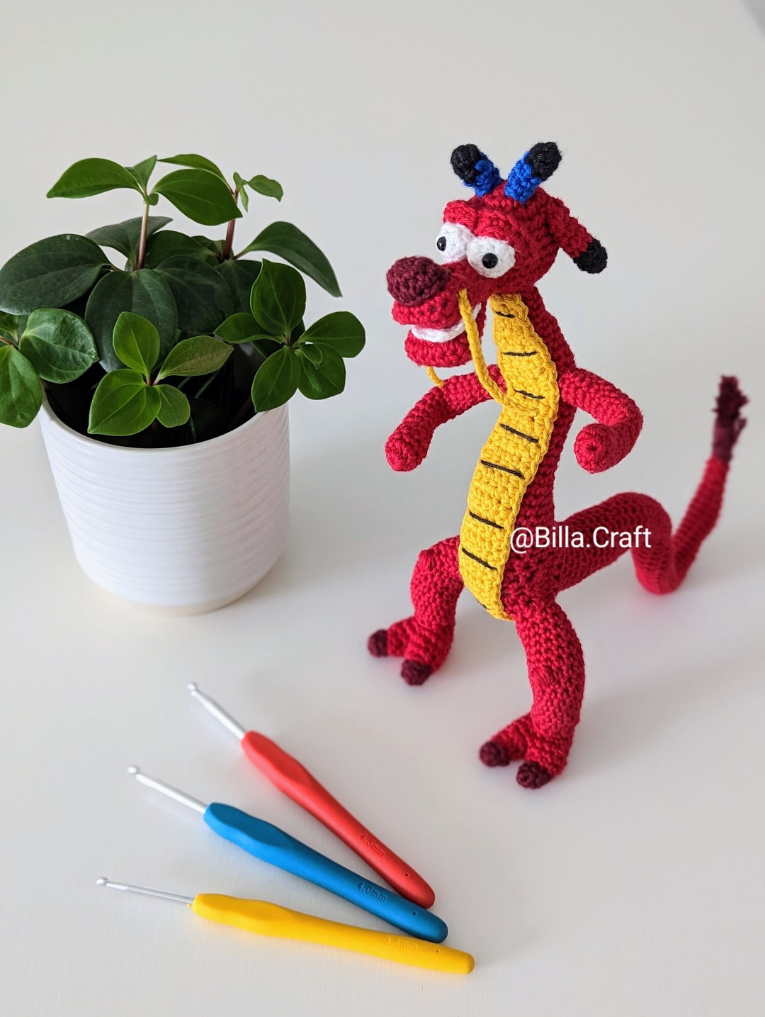 Mushu (mulan's Dragon) Crochet Doll Amigurumi Pattern, PDF Pattern ...