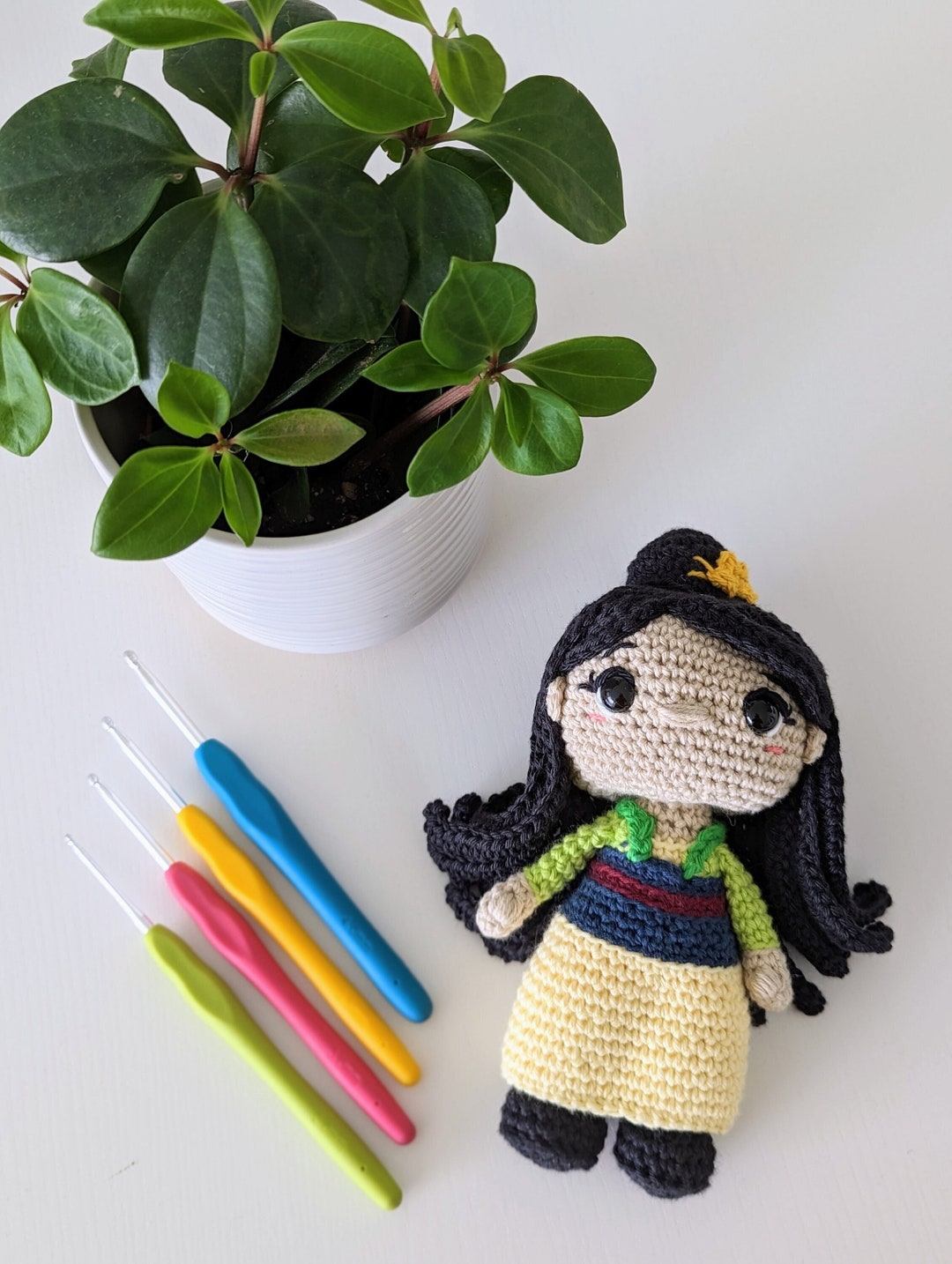 Padrão Amigurumi De Boneca De Crochê Mulan, Padrão PDF, Inglês Us ...