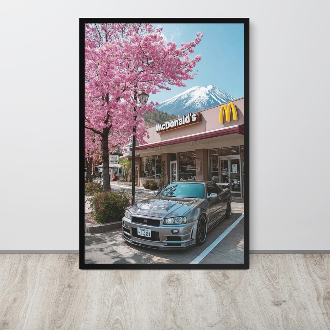 Nissan Skyline GTR R34 Framed Poster– Sports Car Print –car Enthusiasts ...